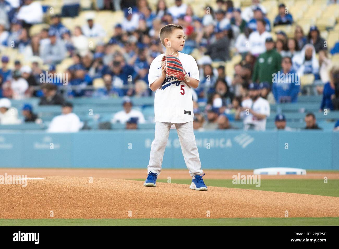 Charlie Freeman throwing out the first pitch before a Major League ...