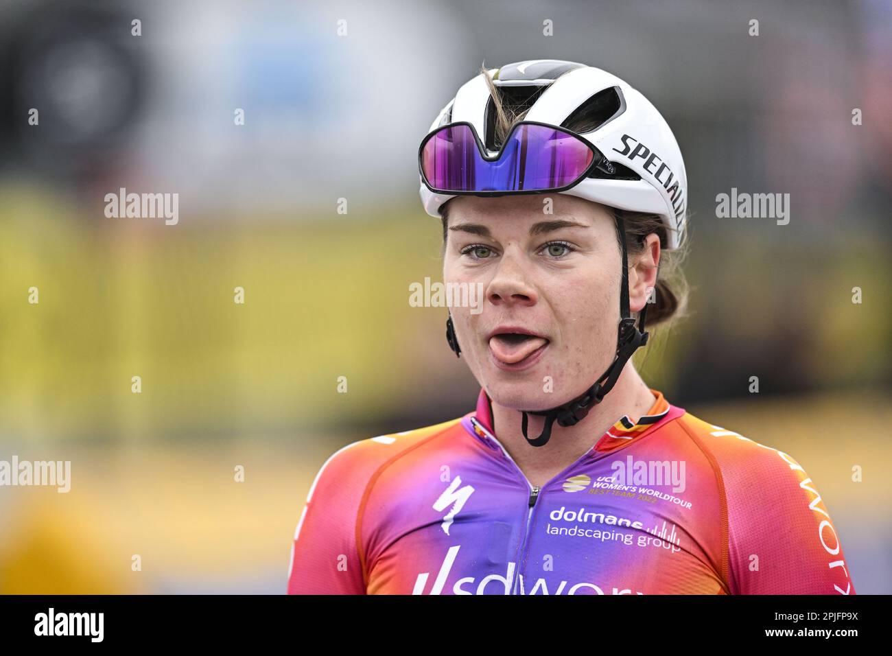 Oudenaarde, Belgium. 02nd Apr, 2023. Belgian Lotte Kopecky of SD Worx wins the women's race of ...