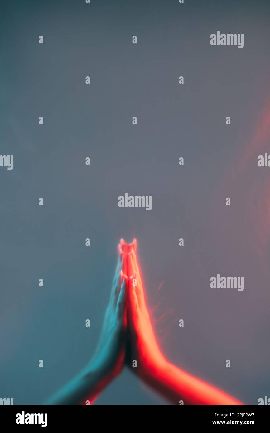 Prayer hands spiritual faith holy namaste gesture Stock Photo - Alamy