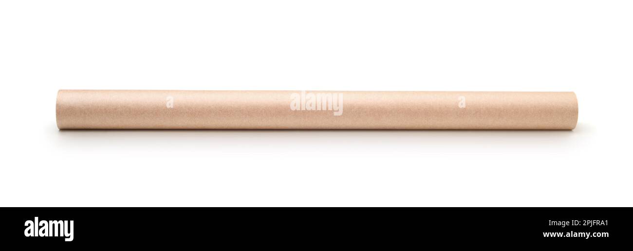 Roll of parchment paper isolated on white Stock Photo - Alamy