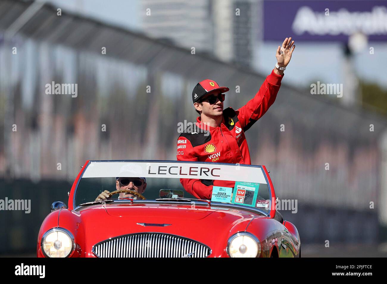 Charles leclerc melbourne drivers parade hi-res stock photography and ...