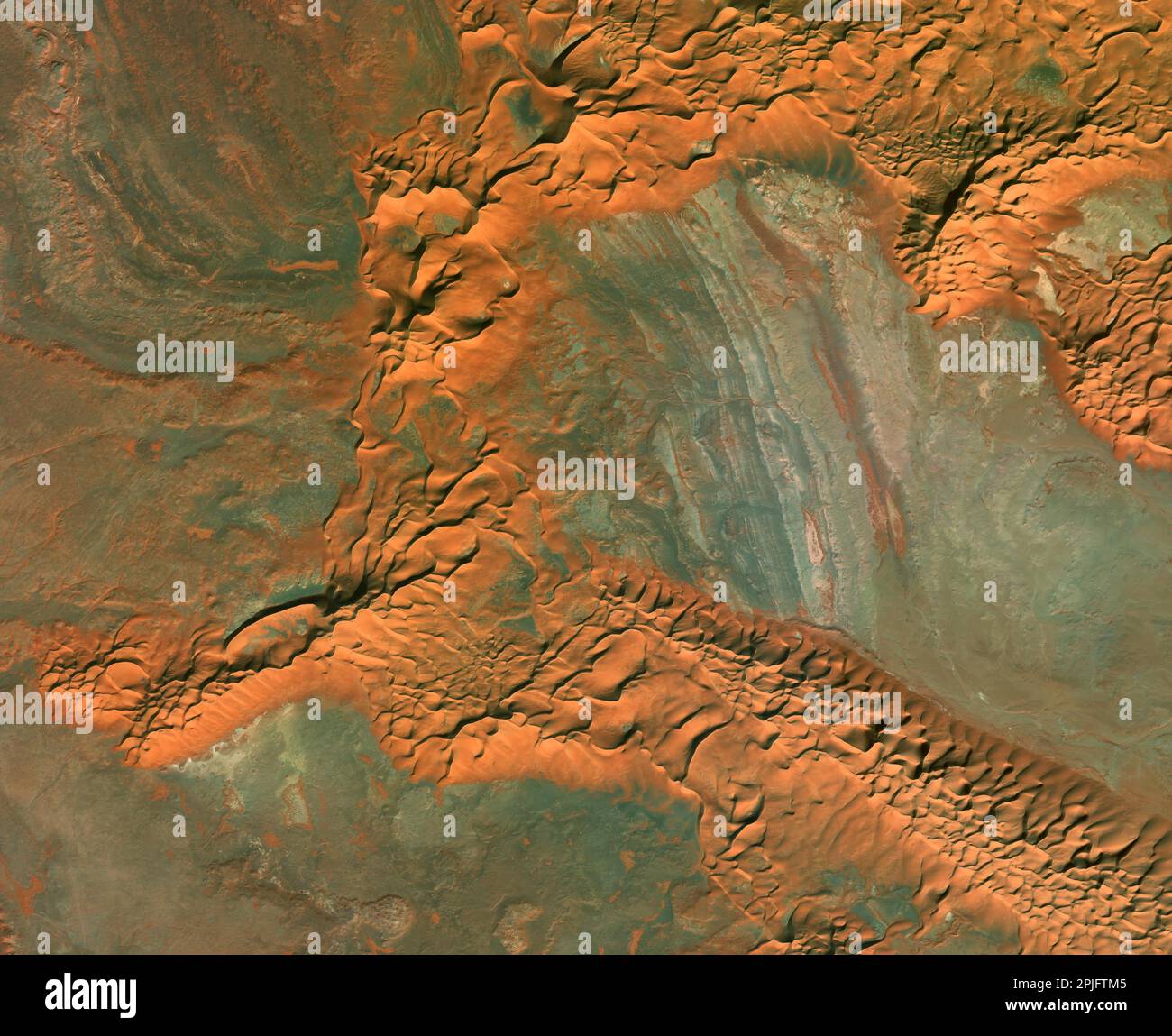 Satellite view of Libyan Desert, landscape and mountains. Dunes. Sahara ...