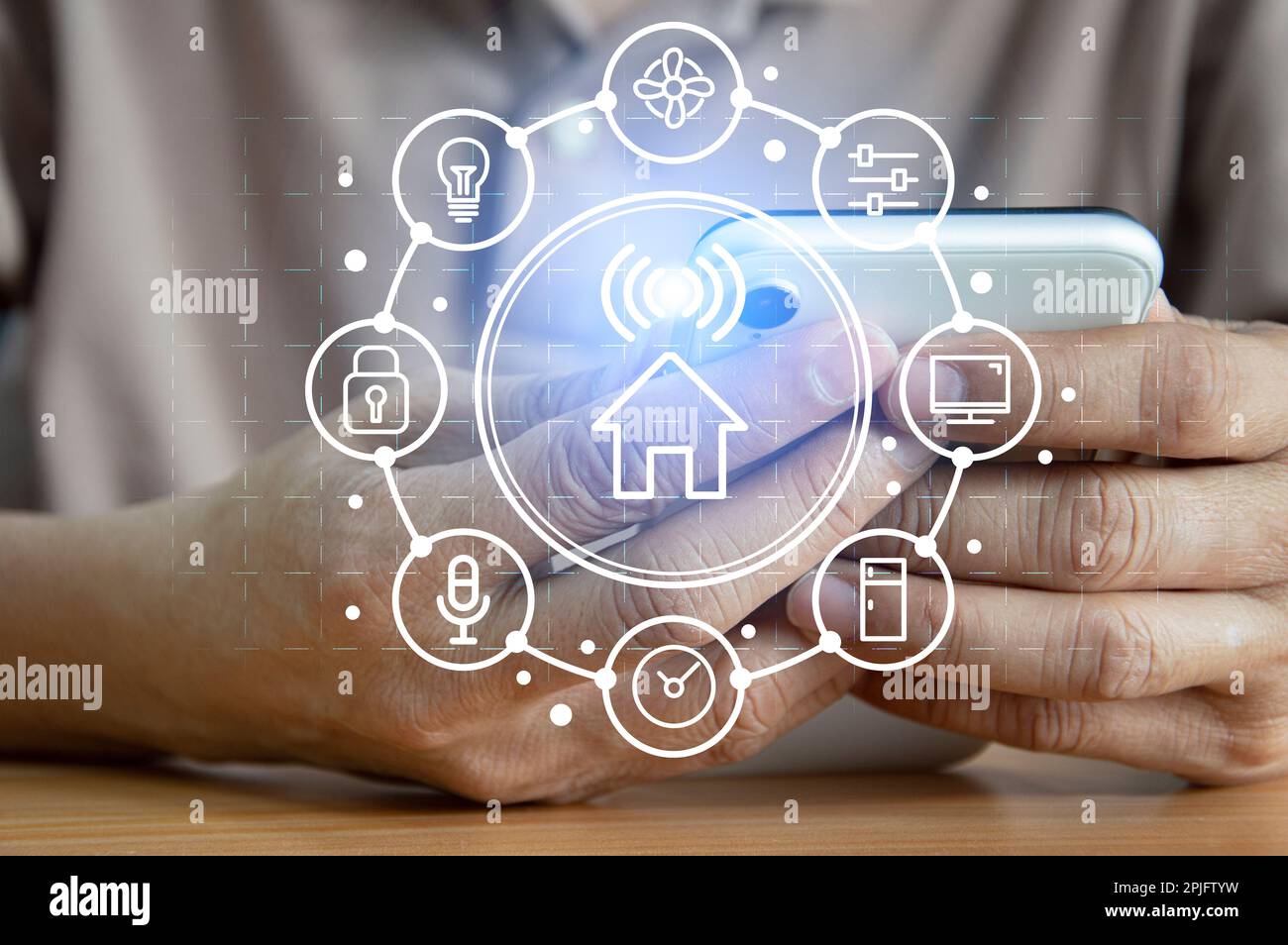 concept smart home automation control system Internet network concept ...