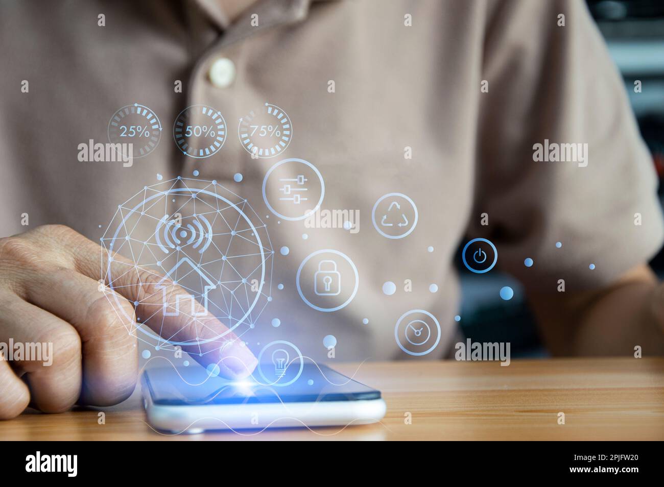 concept smart home automation control system Internet network concept ...