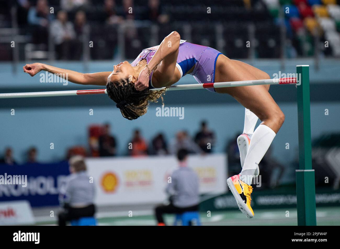 Morgan Lake of Great Britain & NI competing in the high jump women ...