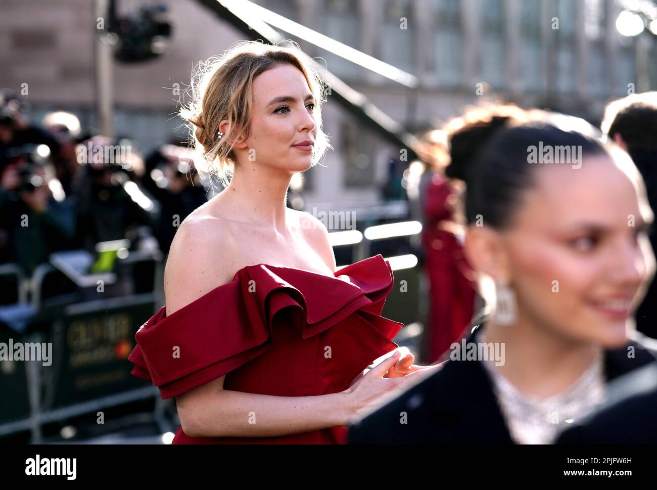 Jodie Comer attending the Olivier Awards at the Royal Albert Hall ...