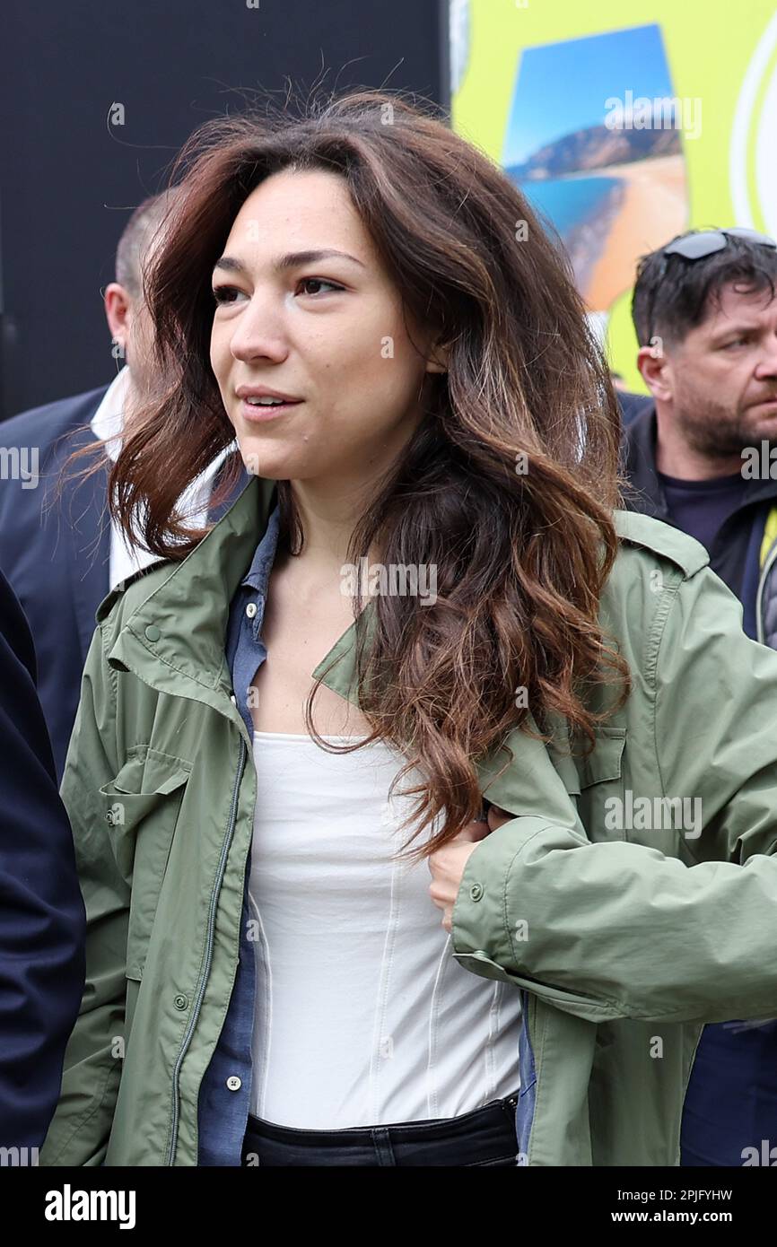 Verona, Italy. 02nd Apr, 2023. Vinitaly 2023 Matteo Salvini and his partner Francesca Verdini ...