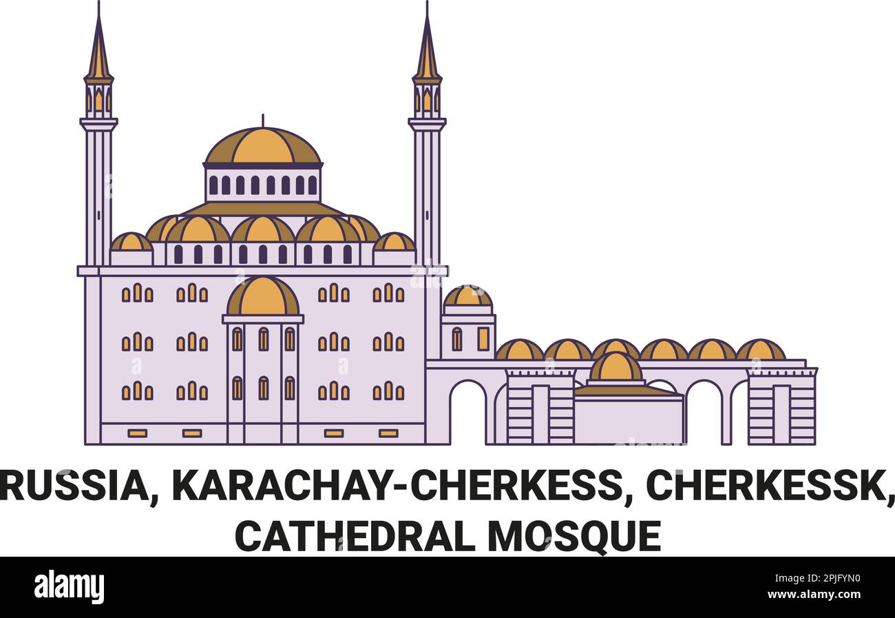 Russia, Karachaycherkess, Cherkessk, Cathedral Mosque travel landmark ...
