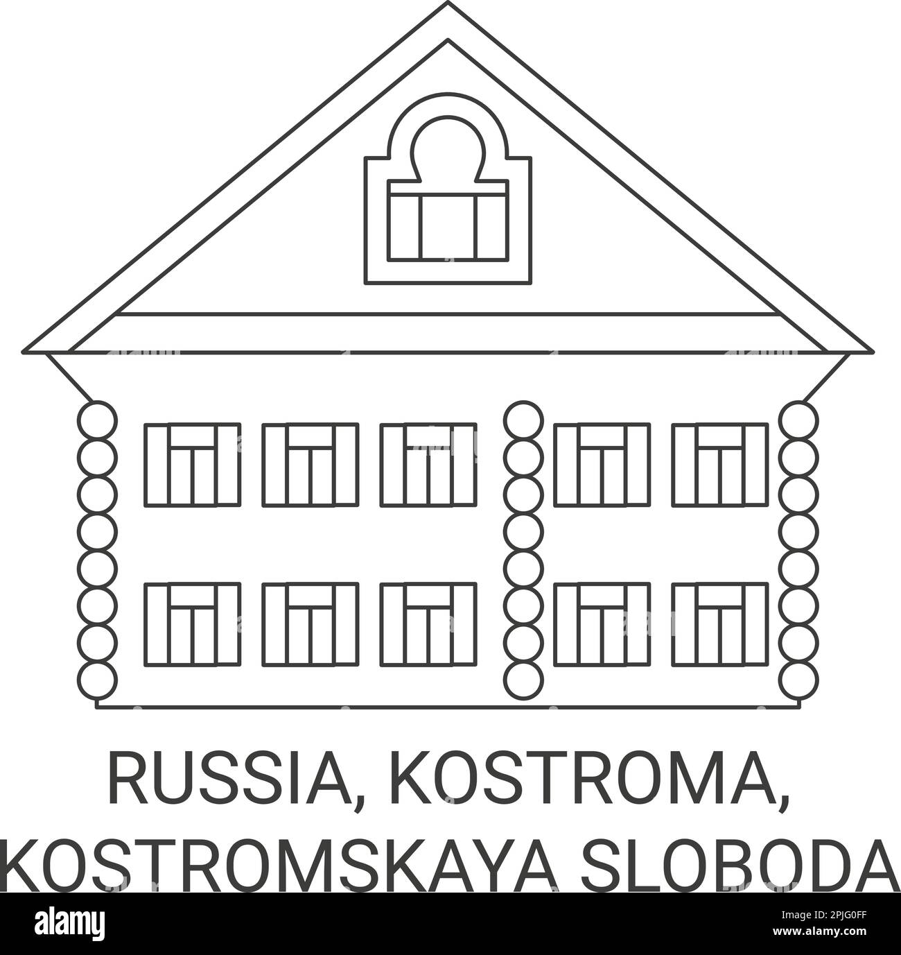 Russia golden ring wooden architecture Stock Vector Images - Alamy