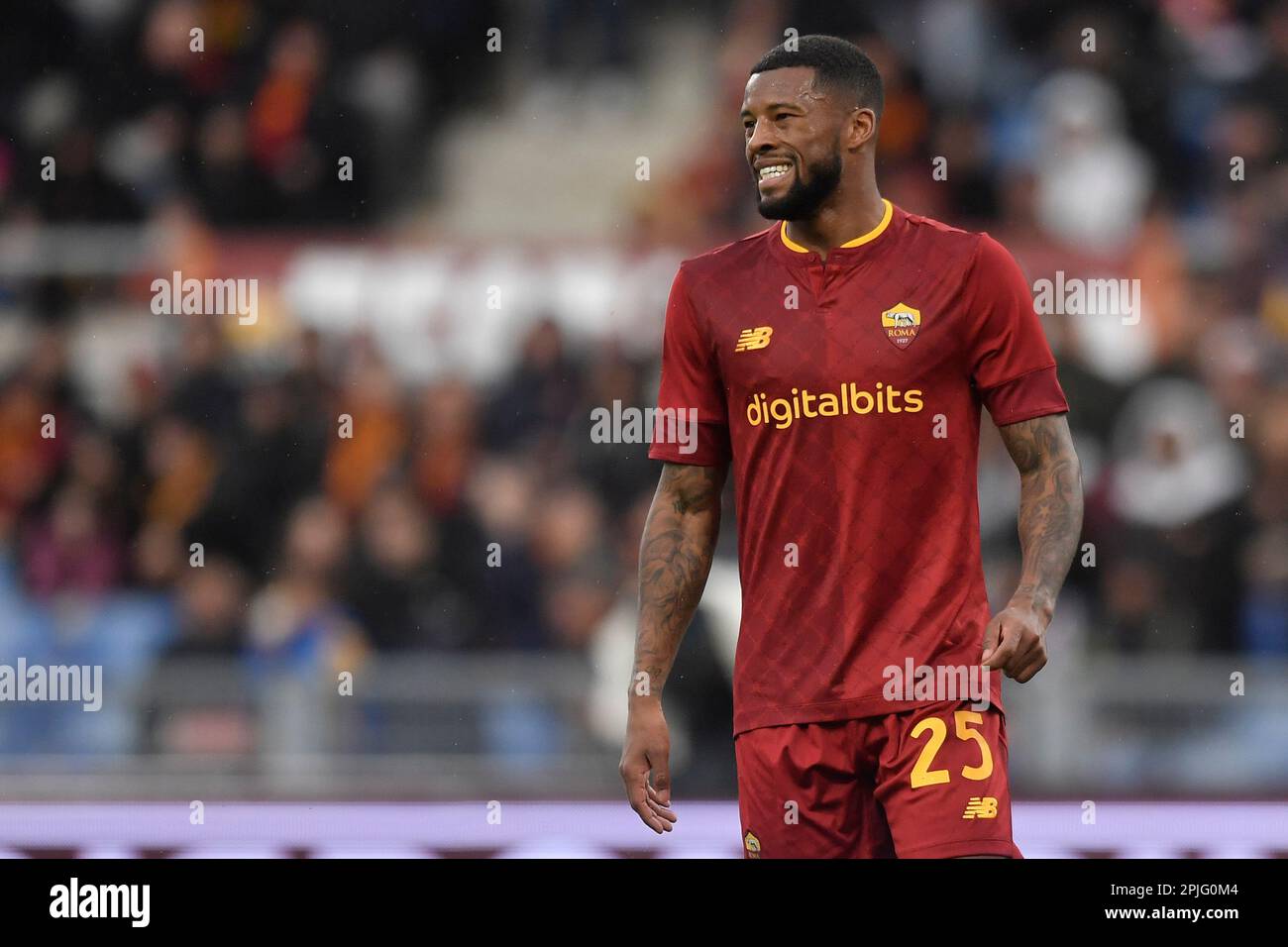 Rome, Italy. 02nd Apr, 2023. Georginio Wijnaldum of AS Roma during the ...