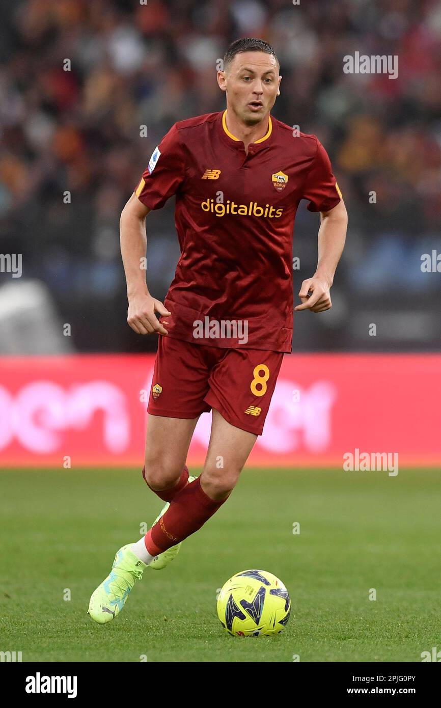 Rome, Italy. 02nd Apr, 2023. Nemanja Matic of AS Roma during the Serie ...