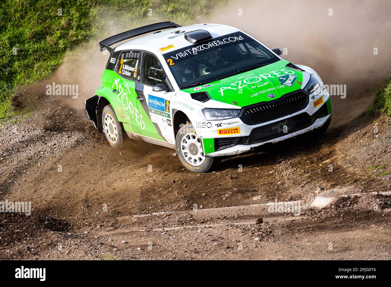Ribeira Grande, Portugal. 01st Apr, 2023. Andreas Mikkelsen drives ...