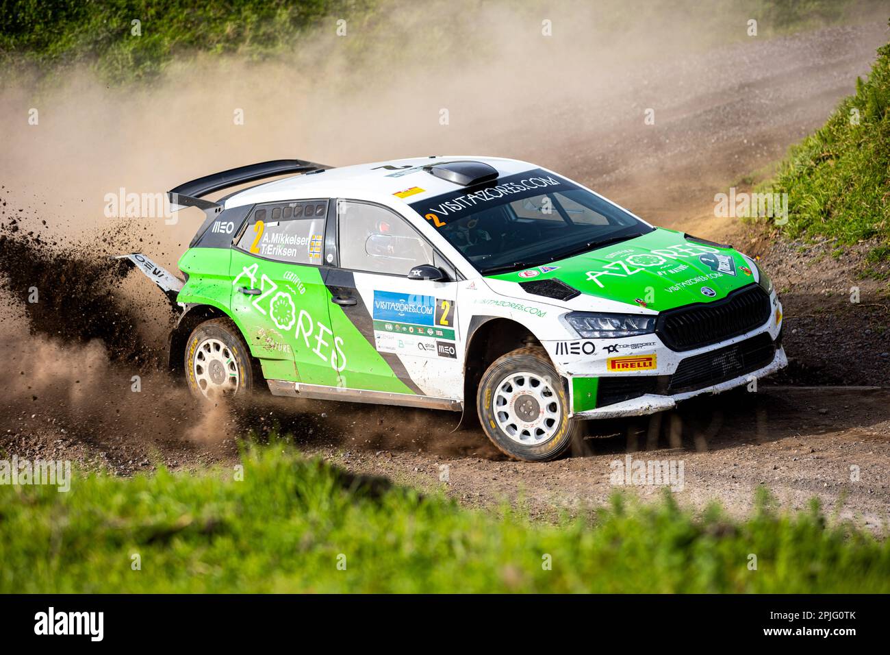Ribeira Grande, Portugal. 01st Apr, 2023. Andreas Mikkelsen drives ...
