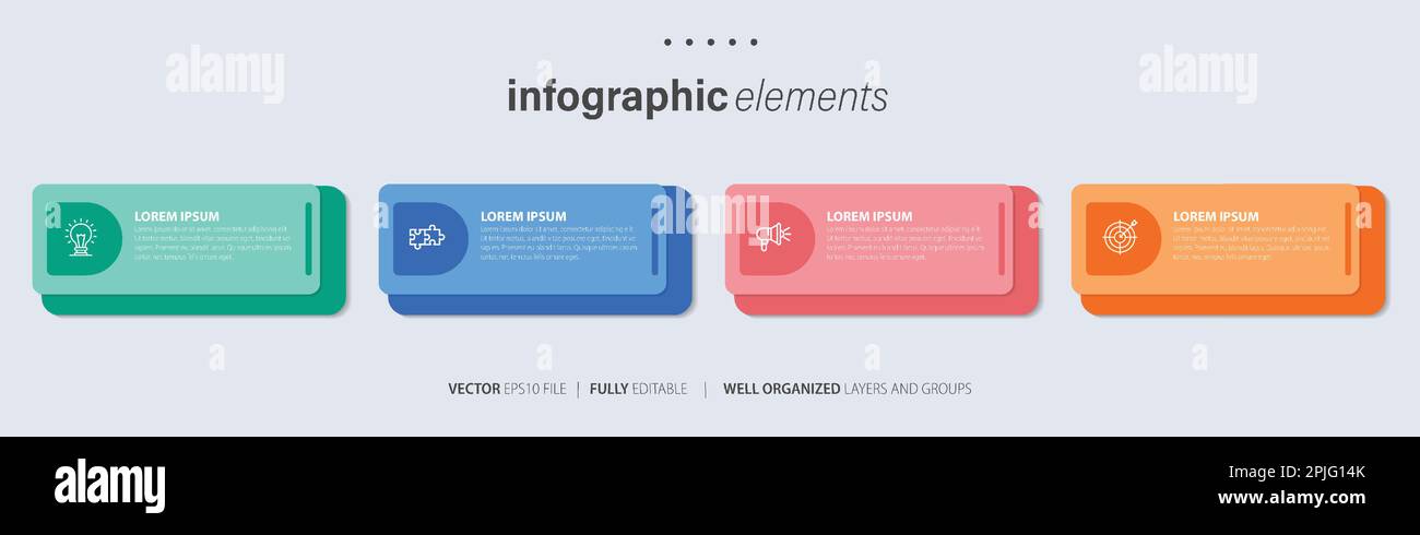 Business data visualization. Process chart. Abstract elements of graph ...