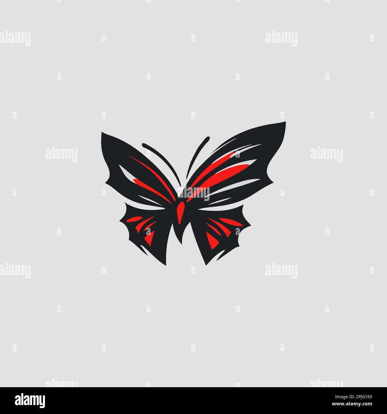 beautiful butterfly on a white background symbol. butterfly ...