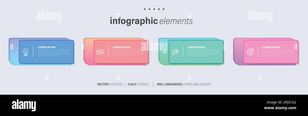 Business data visualization. Process chart. Abstract elements of graph ...