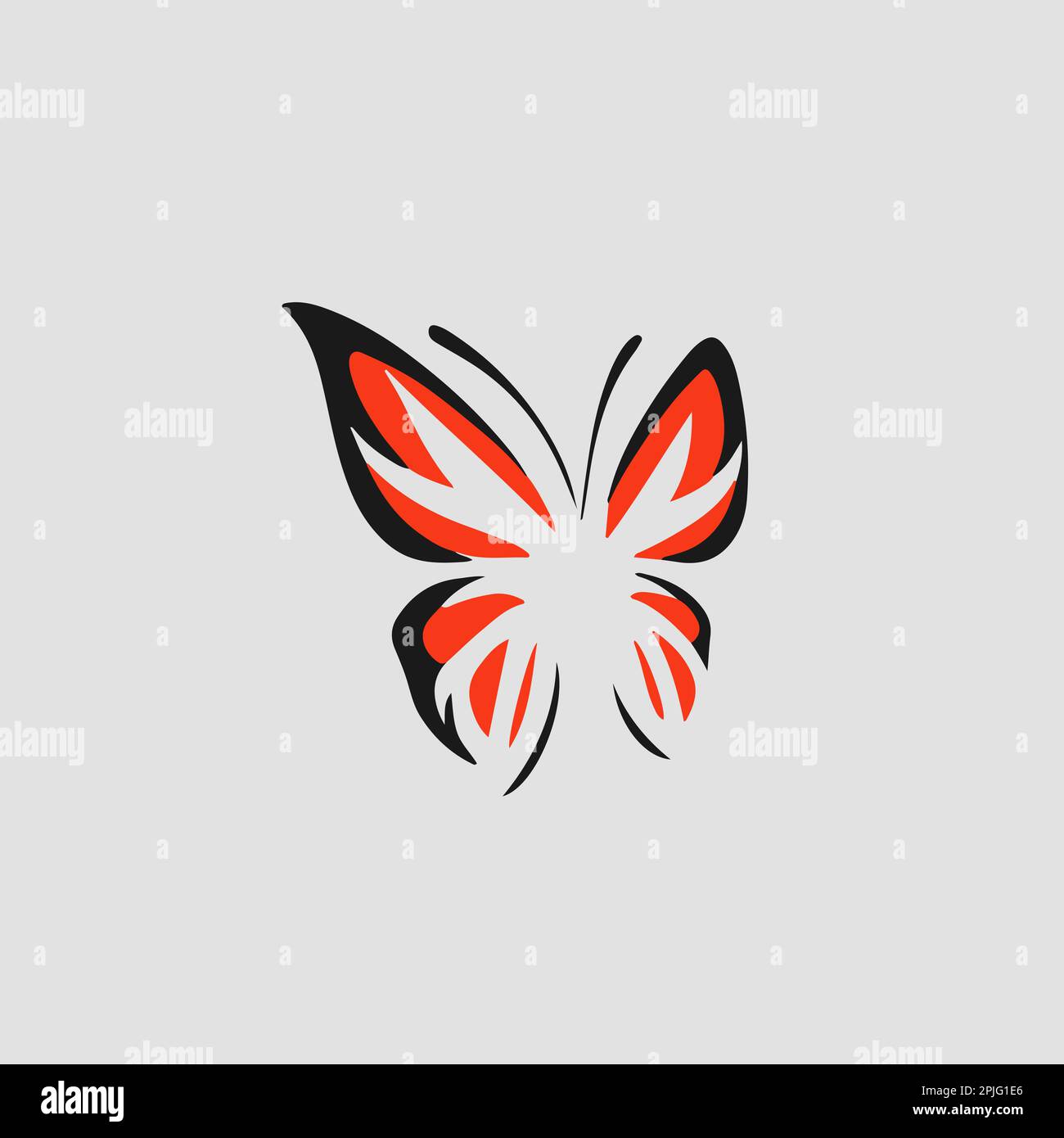 beautiful butterfly on a white background symbol. butterfly ...