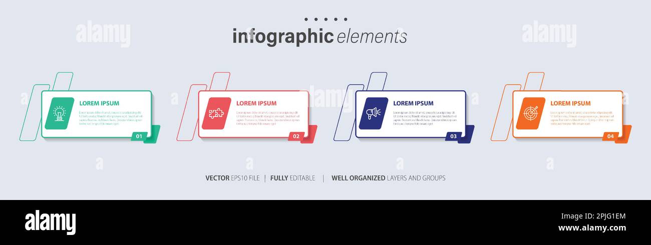 Business data visualization. Process chart. Abstract elements of graph ...