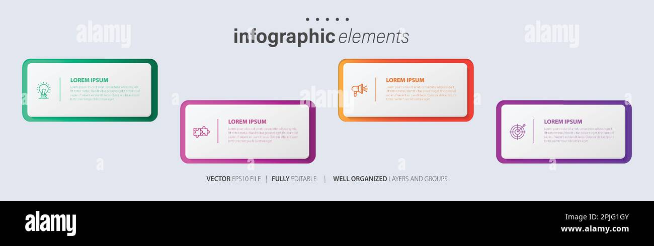 Business data visualization. Process chart. Abstract elements of graph ...