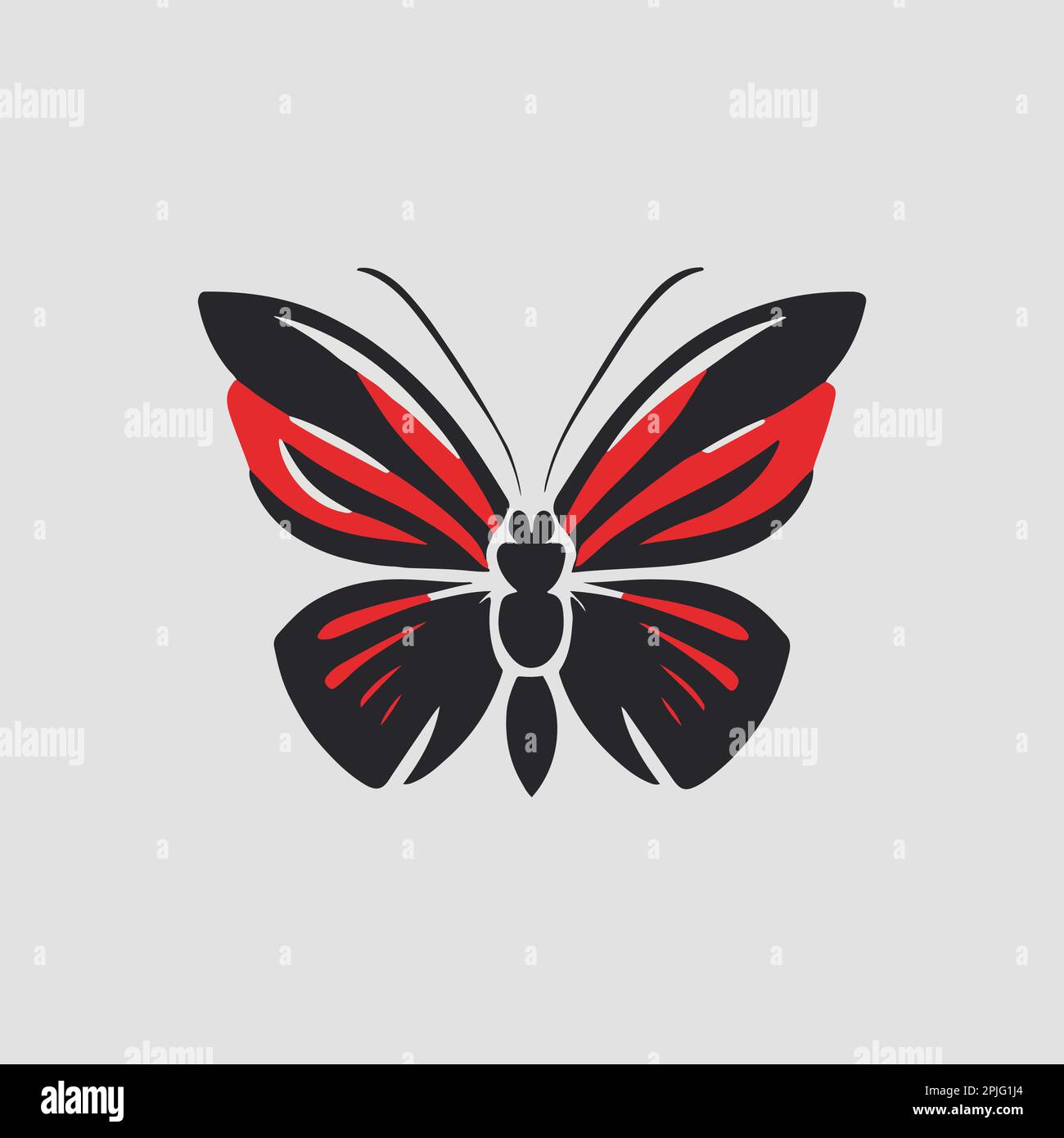 beautiful butterfly on a white background symbol. butterfly ...