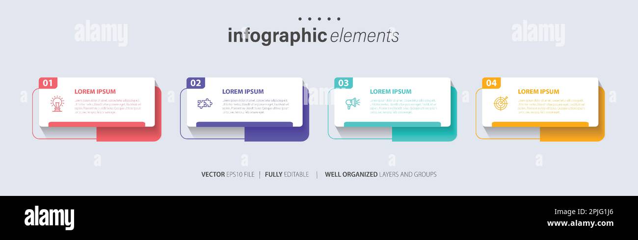 Business data visualization. Process chart. Abstract elements of graph ...