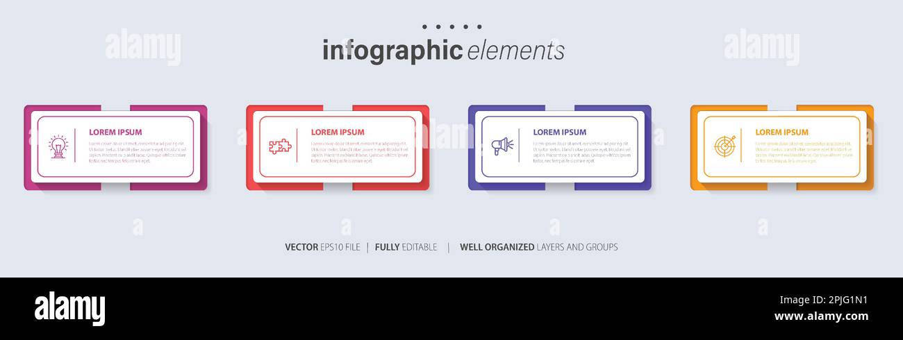 Business data visualization. Process chart. Abstract elements of graph ...