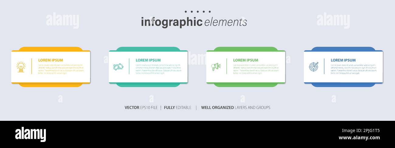 Business data visualization. Process chart. Abstract elements of graph ...