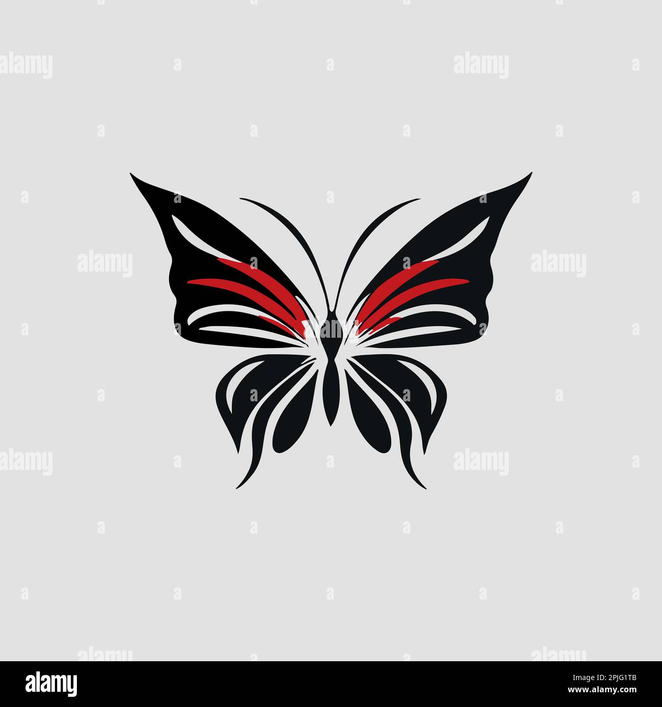 beautiful butterfly on a white background symbol. butterfly ...