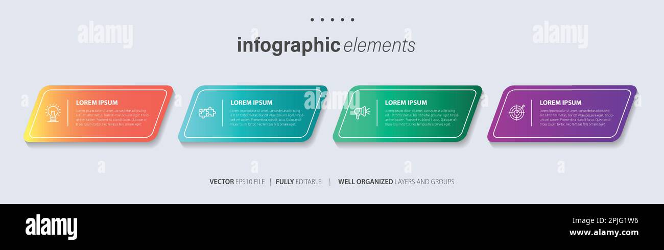 Business data visualization. Process chart. Abstract elements of graph ...