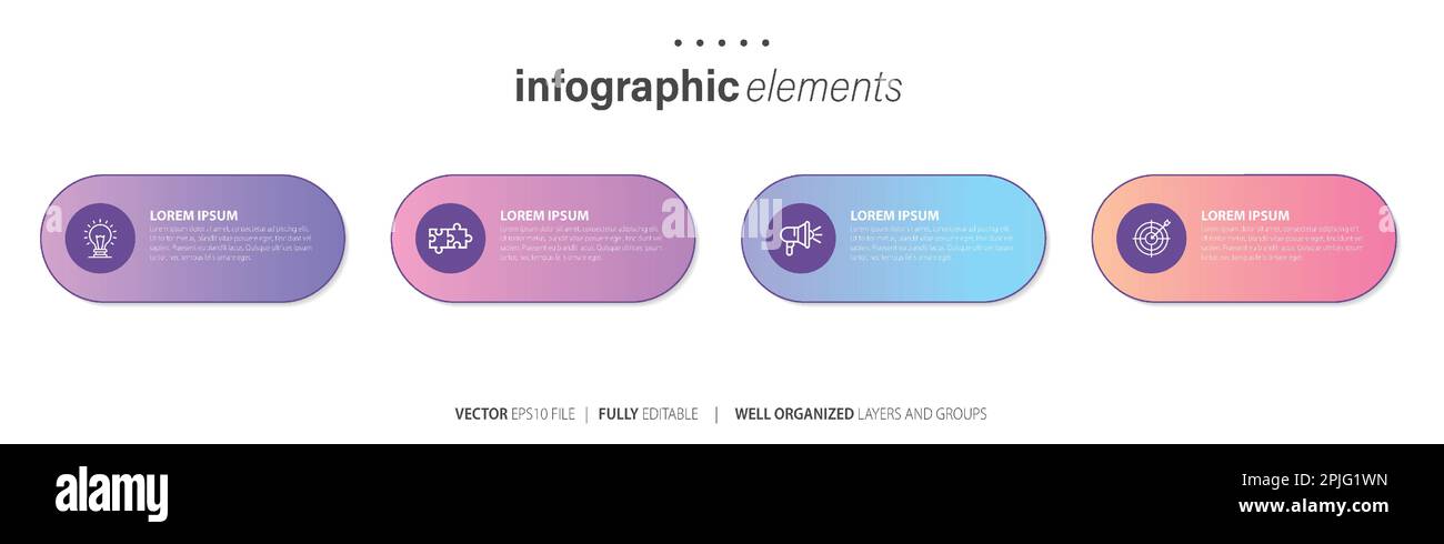 Business data visualization. Process chart. Abstract elements of graph ...