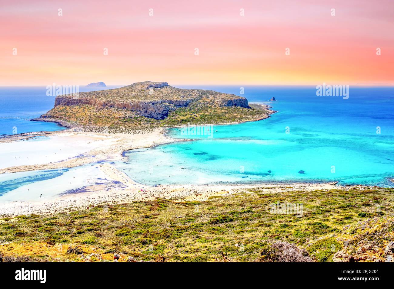 Balos Beach, Island Crete, Greece Stock Photo - Alamy
