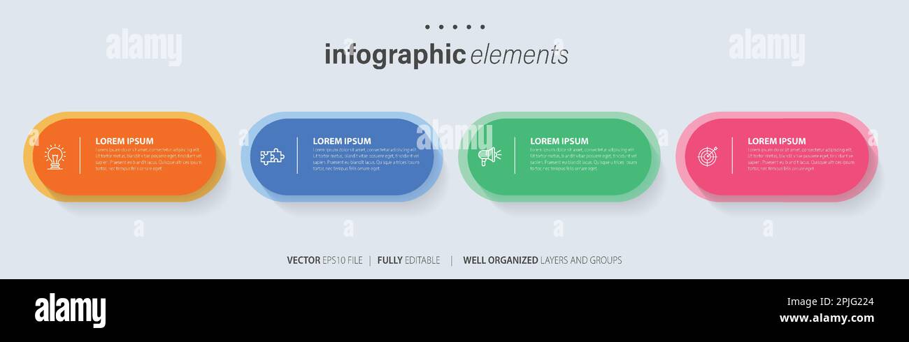 Business data visualization. Process chart. Abstract elements of graph, diagram with steps ...