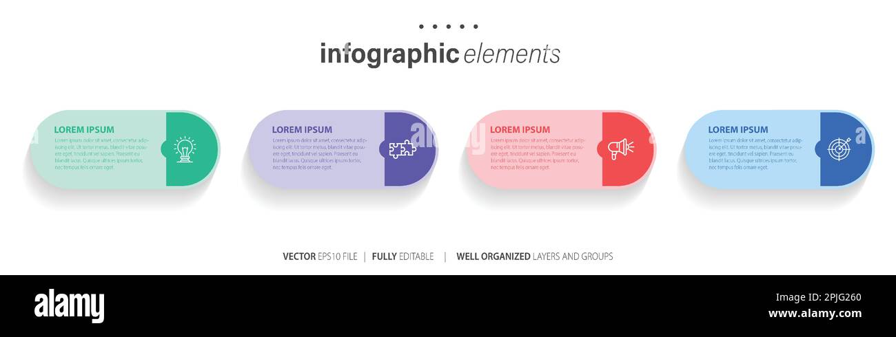 Business data visualization. Process chart. Abstract elements of graph ...
