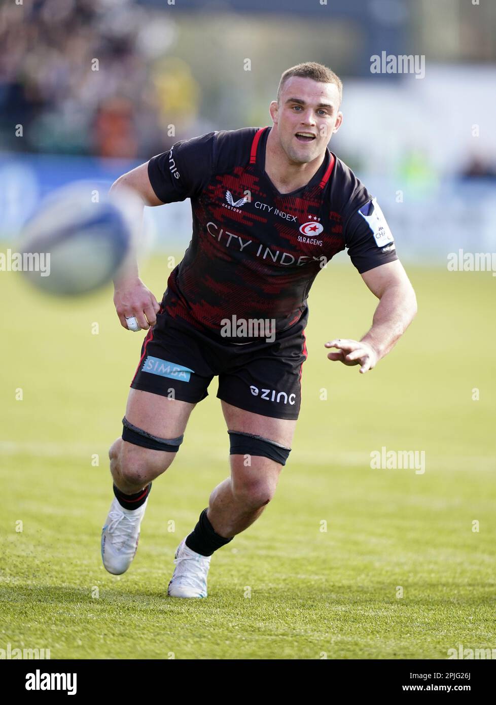 Saracens Ben Earl during the Heineken Champions Cup round of 16 match ...