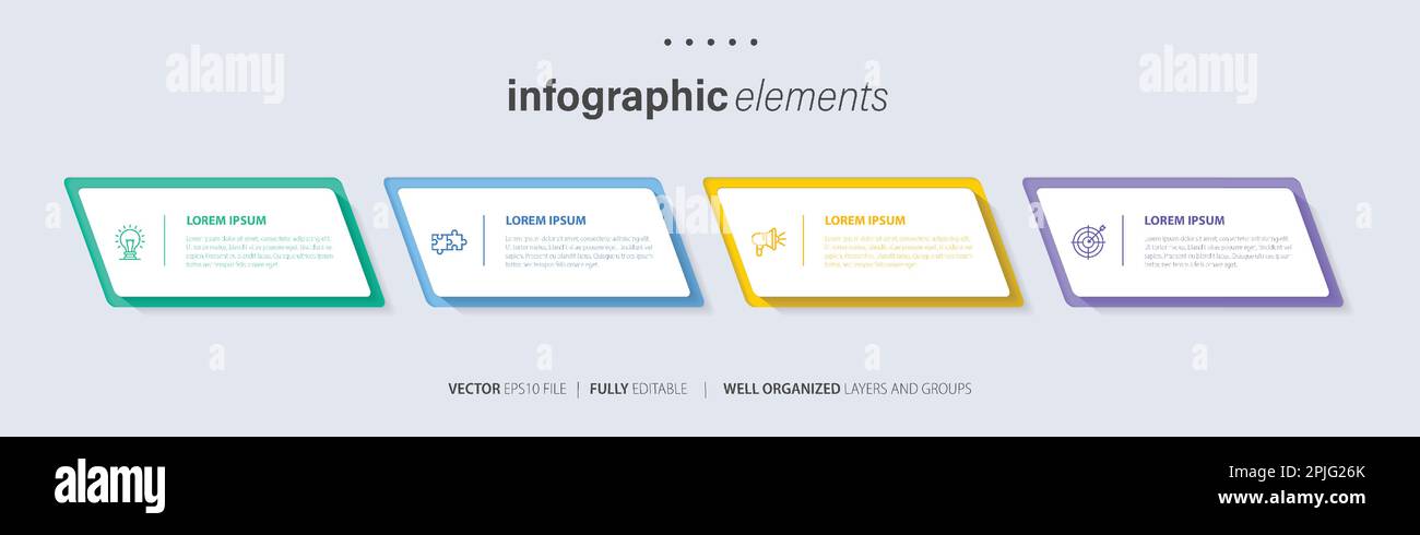 Vector Infographic label design template with icons and 4 options or steps. Can be used for ...
