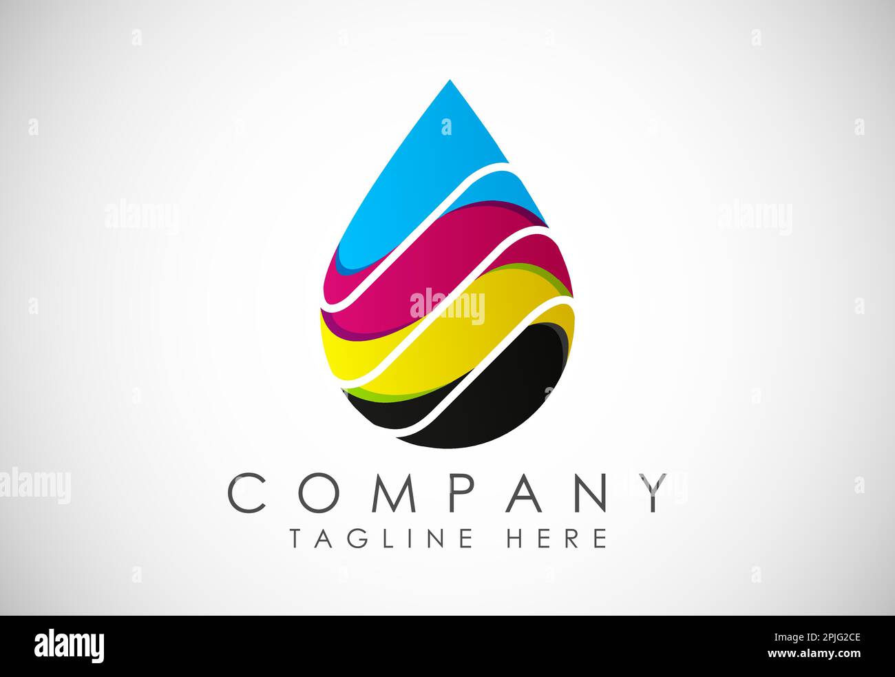 Digital printing logo design template. Logo for print shop polygraph ...
