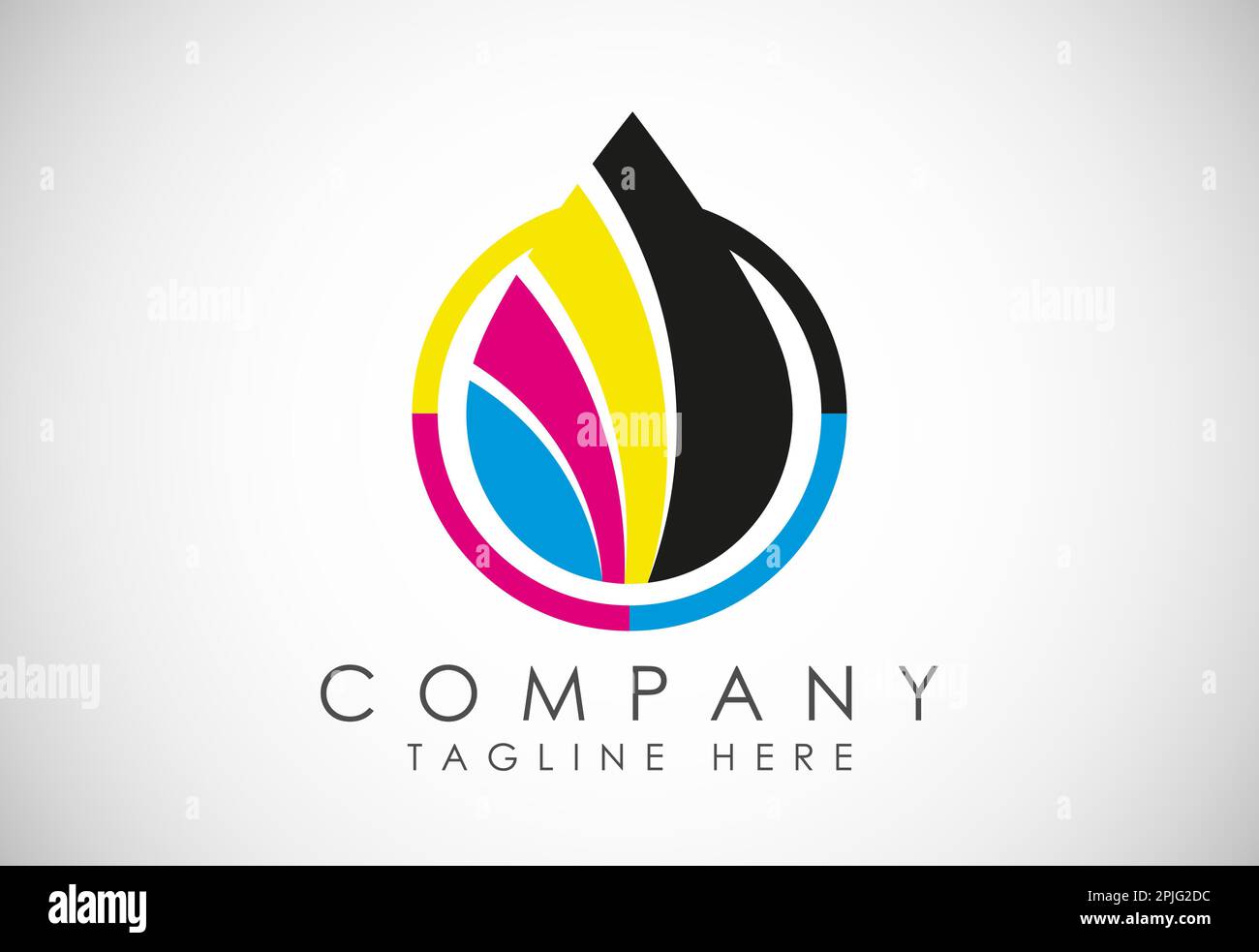 Digital printing logo design template. Logo for print shop polygraph ...