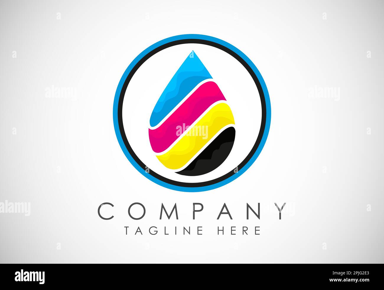 Digital printing logo design template. Logo for print shop polygraph ...