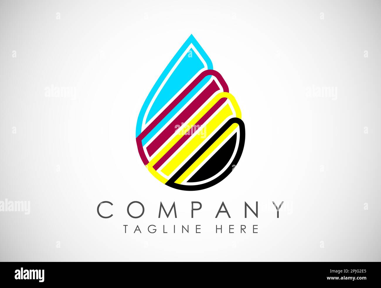 Digital printing logo design template. Logo for print shop polygraph ...