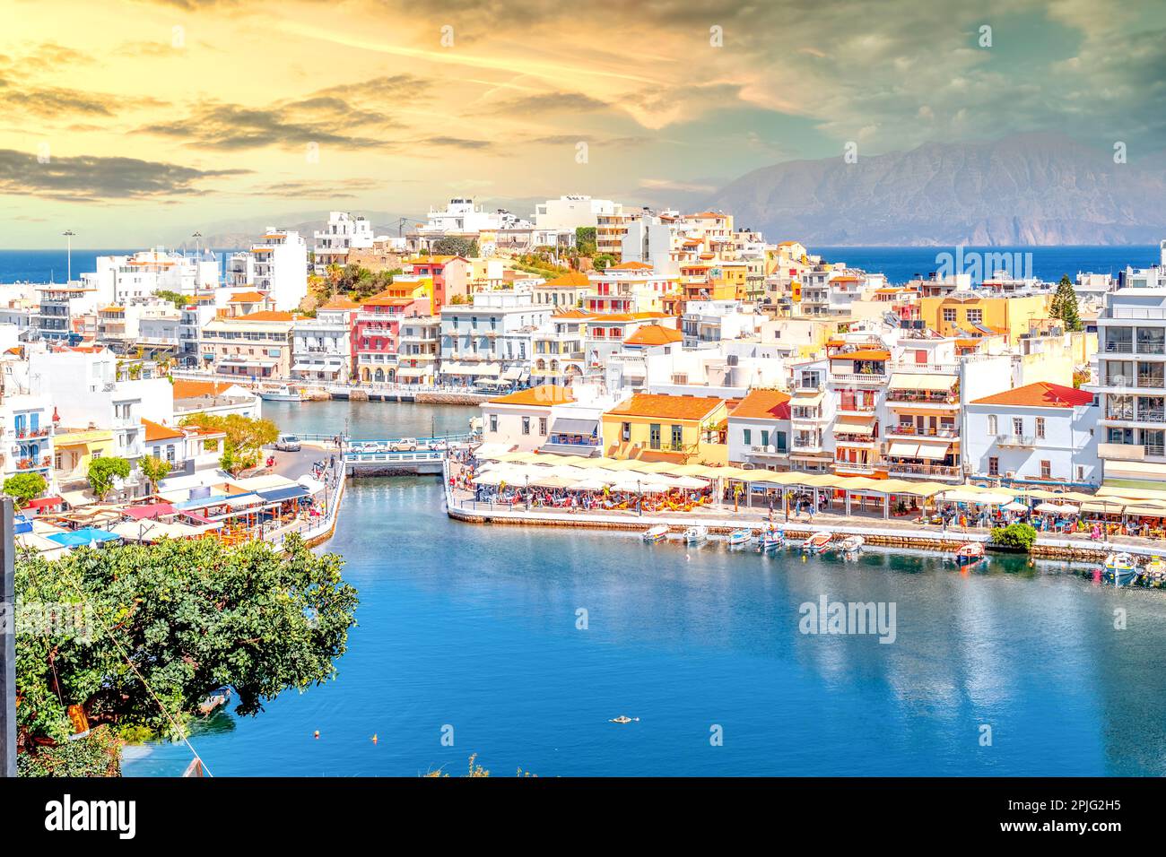 Agios Nikolaos, Crete, Greece Stock Photo - Alamy