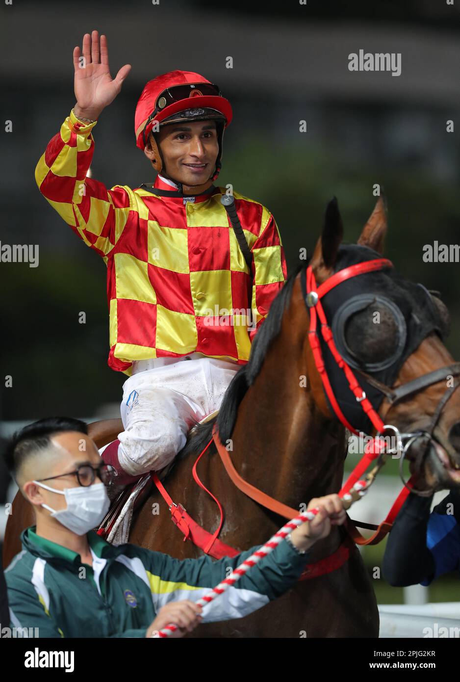 Race 4, SHINING FORTUNE (5), ridden by Karis Teetan, won the class 4 ...