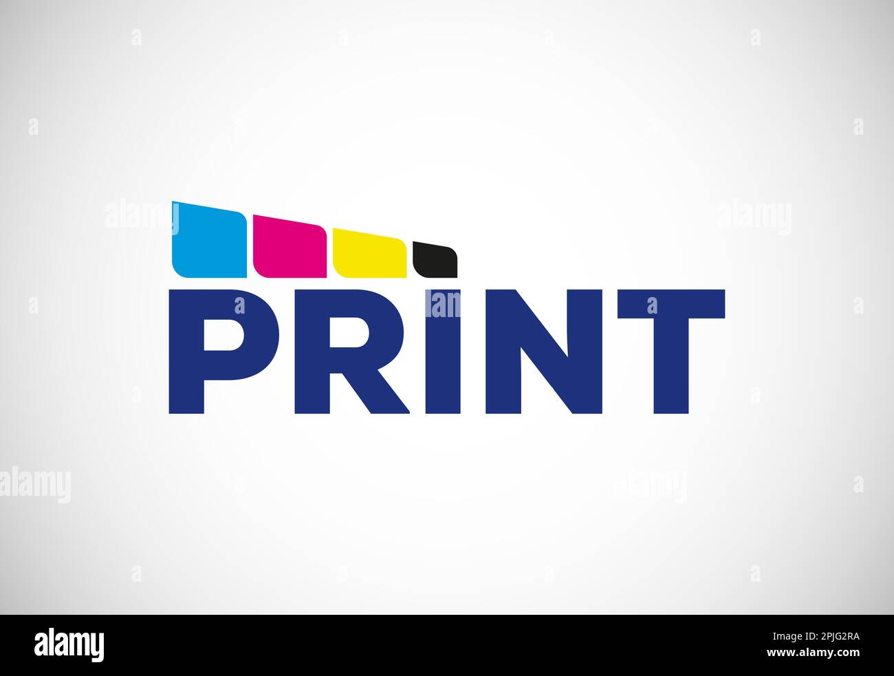 Digital printing logo design template. Logo for print shop polygraph ...