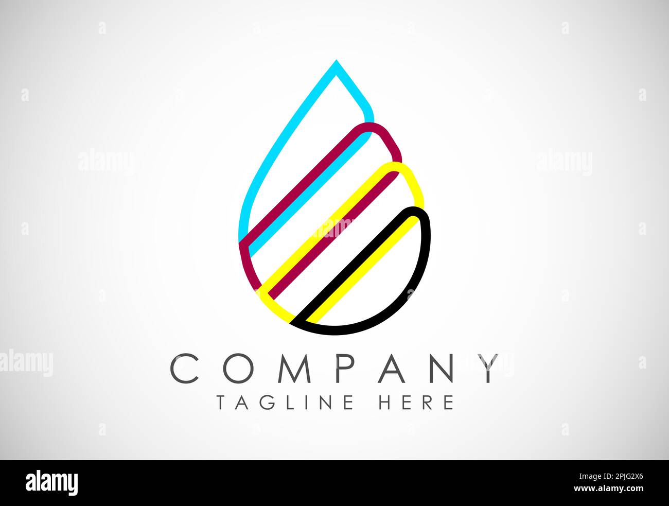 Digital printing logo design template. Logo for print shop polygraph ...