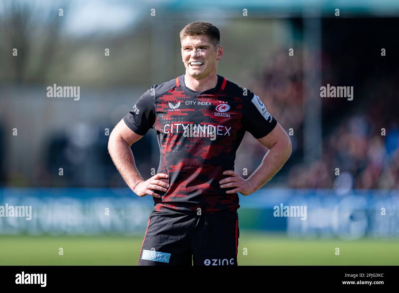 LONDON, UNITED KINGDOM. 02, Apr 2023. Owen Farrell of Saracens (Capt ...