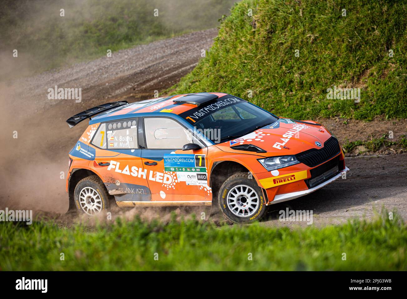 Ribeira Grande, Portugal. 01st Apr, 2023. Nil Solans drives during the ...