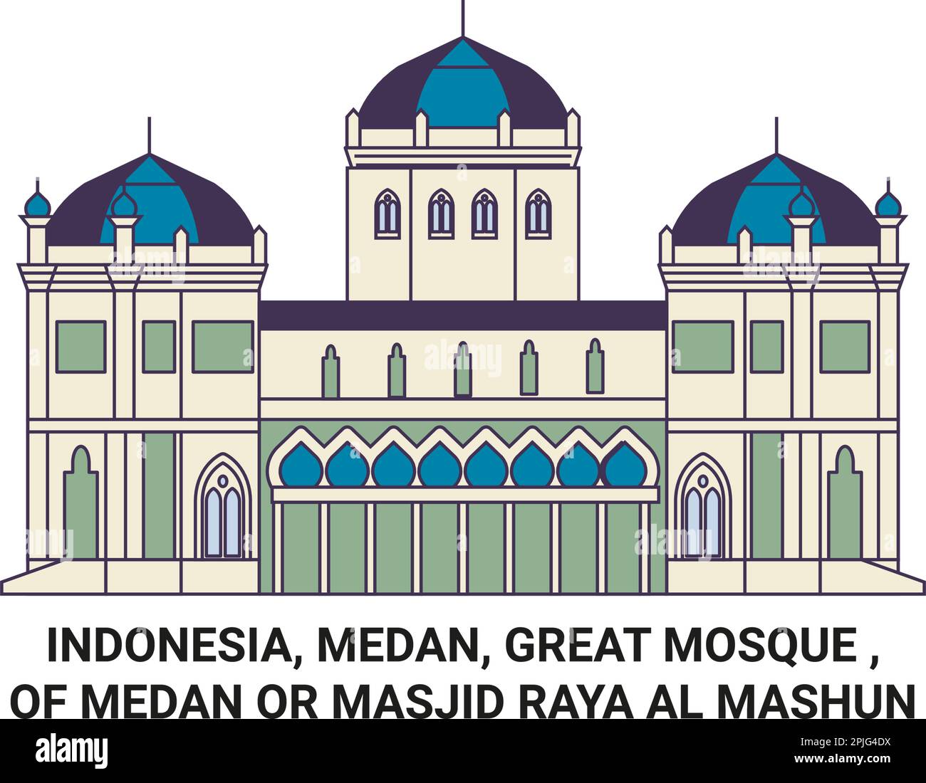 Indonesia, Medan, Great Mosque , Of Medan Or Masjid Raya Al Mashun ...