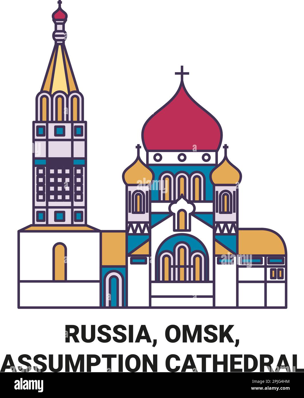 Omsk russia aerial view Stock Vector Images - Alamy