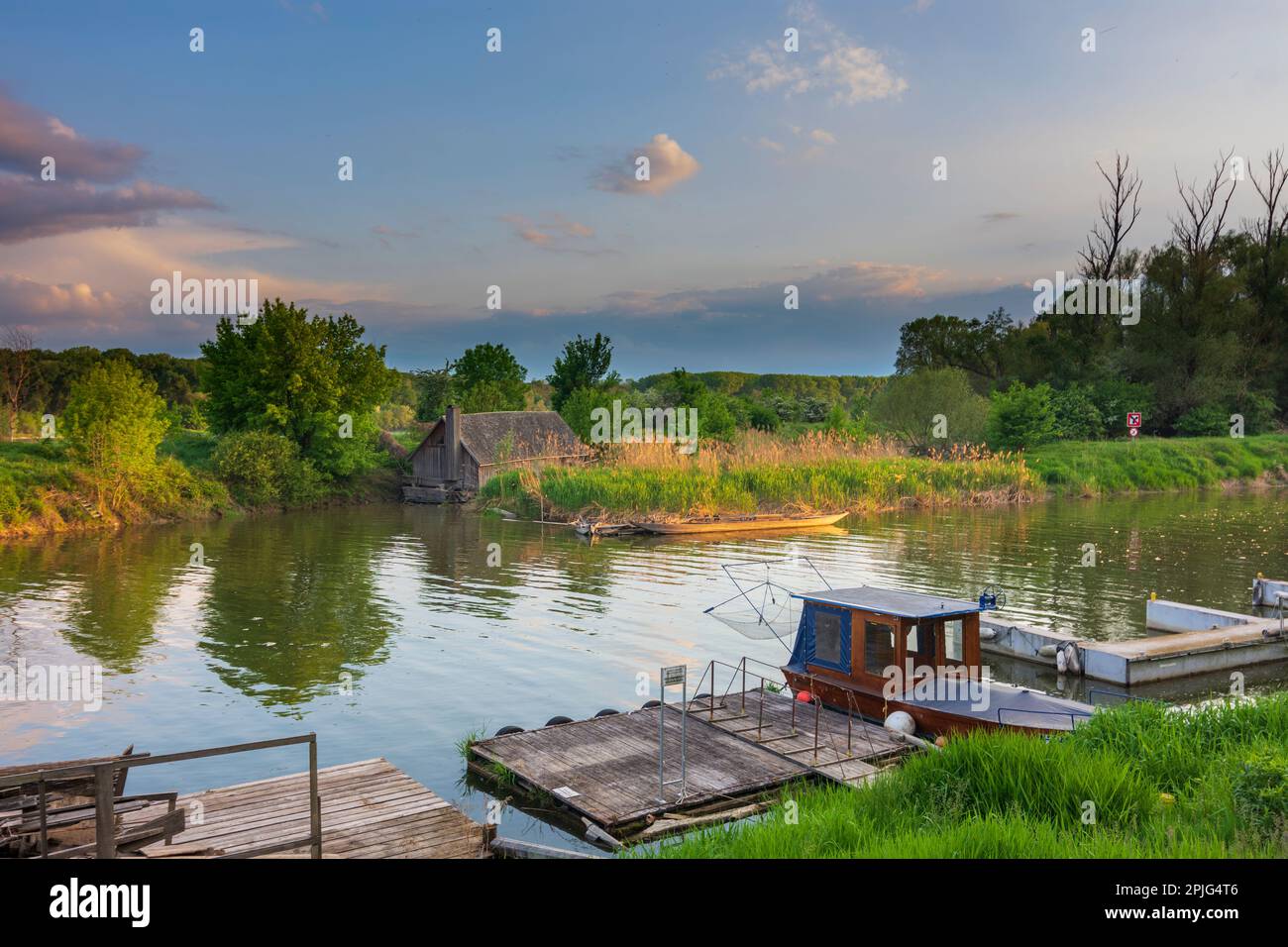 Nationalpark Donau-Auen, Danube-Auen National Park: Mill ship without ...