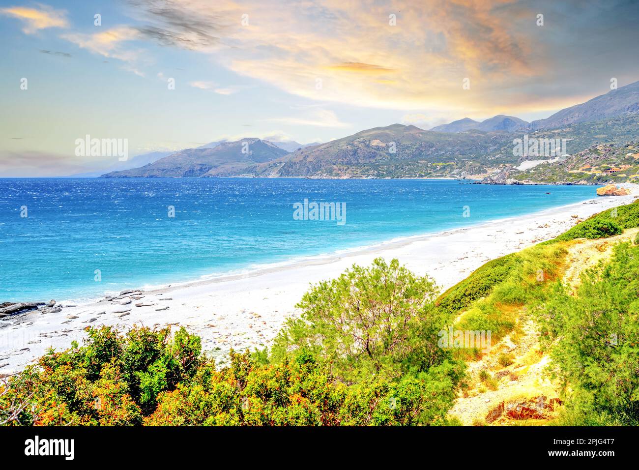 Beach of Triopetra, Crete, Greece Stock Photo - Alamy