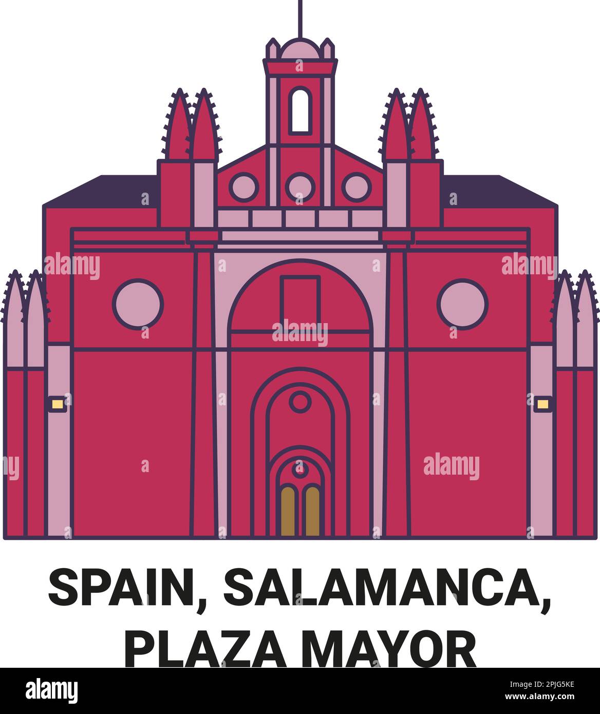 Plaza mayor square facade Cut Out Stock Images & Pictures - Alamy